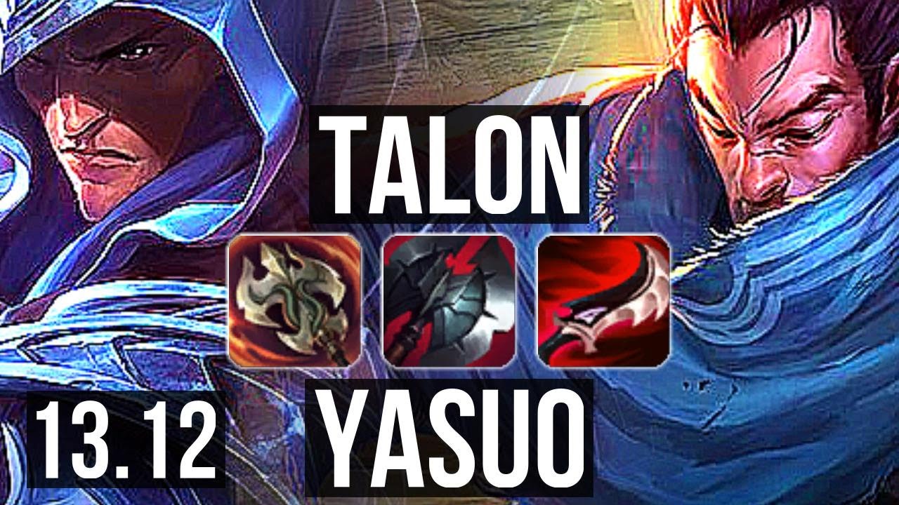 TALON vs YASUO (MID) | 15/1/8, 72% winrate, Legendary | NA Master | 13. ...
