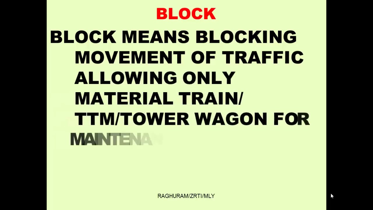 Line block Indian railways - YouTube