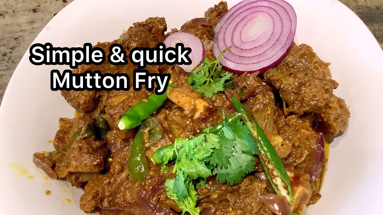 Mutton Fry Recipe //Rayalaseema style Mutton fry //Mutton Sukka/Mutton ...