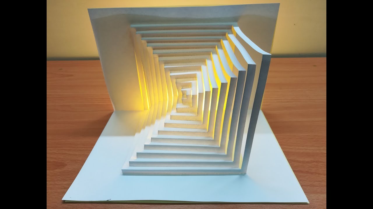 3d geometric card | Pop up geometric card | paper art | kirigami art ...