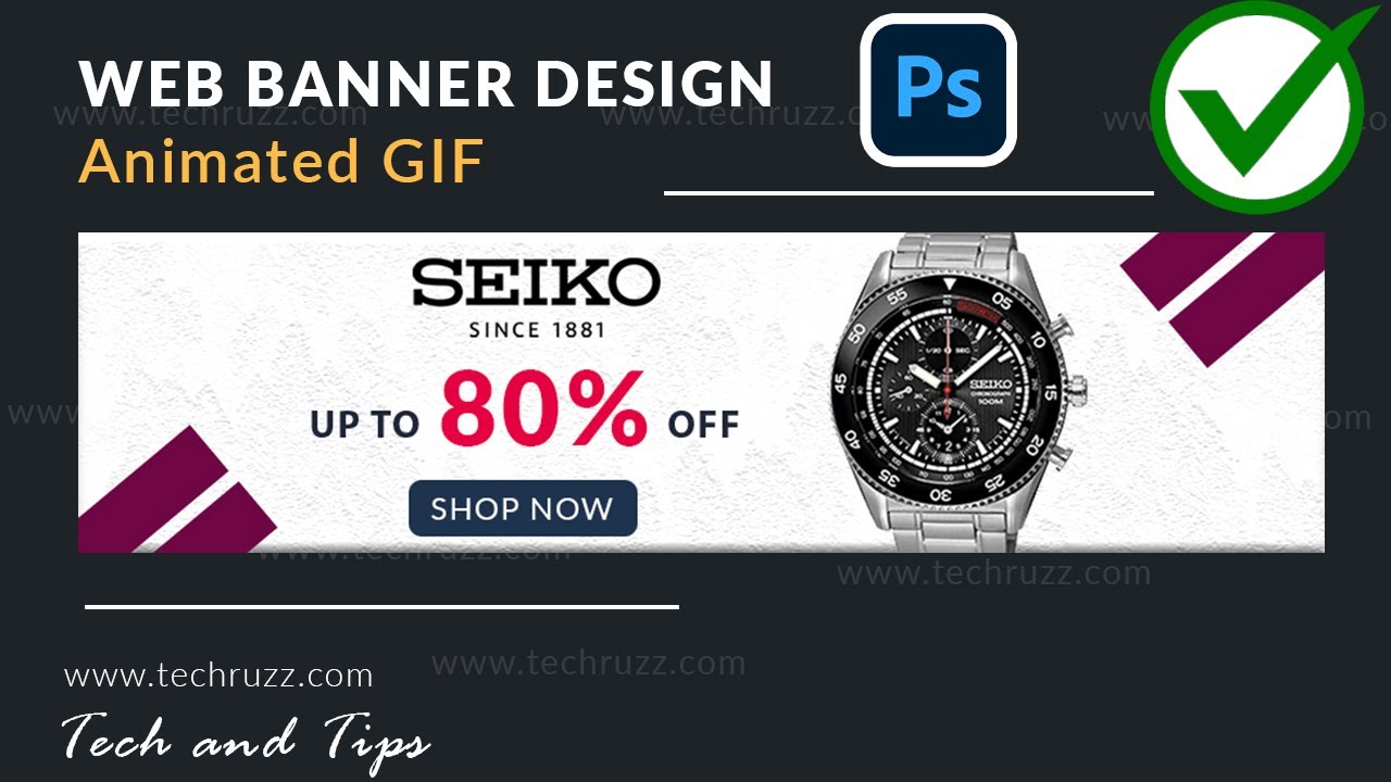 How to Make Animated Web Banner Design in Photoshop CC | Create ...