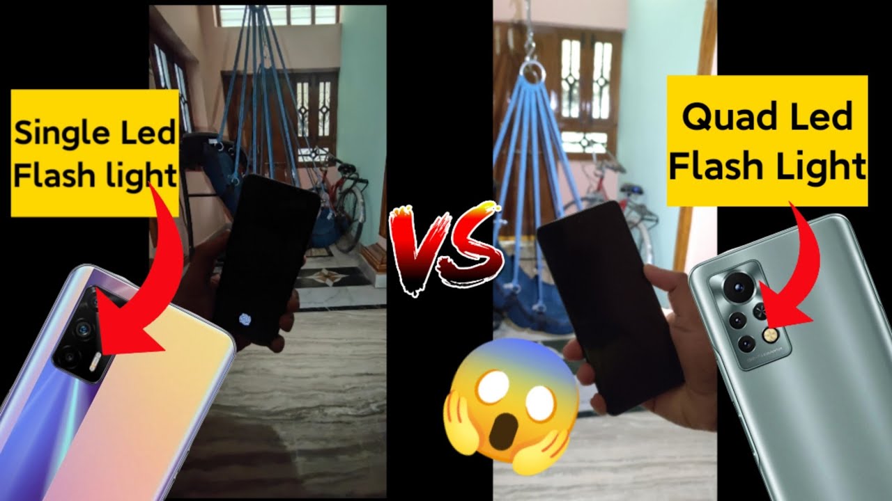 Realme x7 Max vs infinix Quad Led Flash Light Comparison which is Very ...