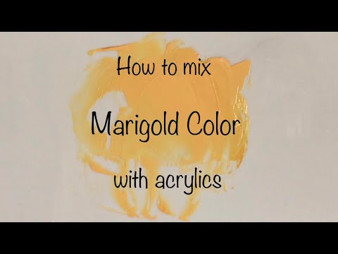 How To Make Marigold Color | Acrylics | ASMR | Color Mixing #111 - YouTube