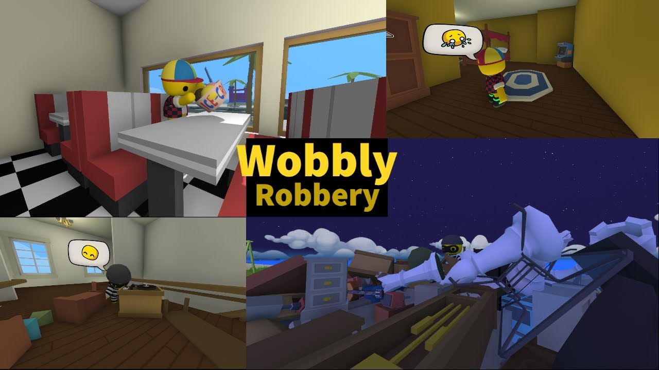 Stealing everything from the biggest house in Wobbly Life - YouTube