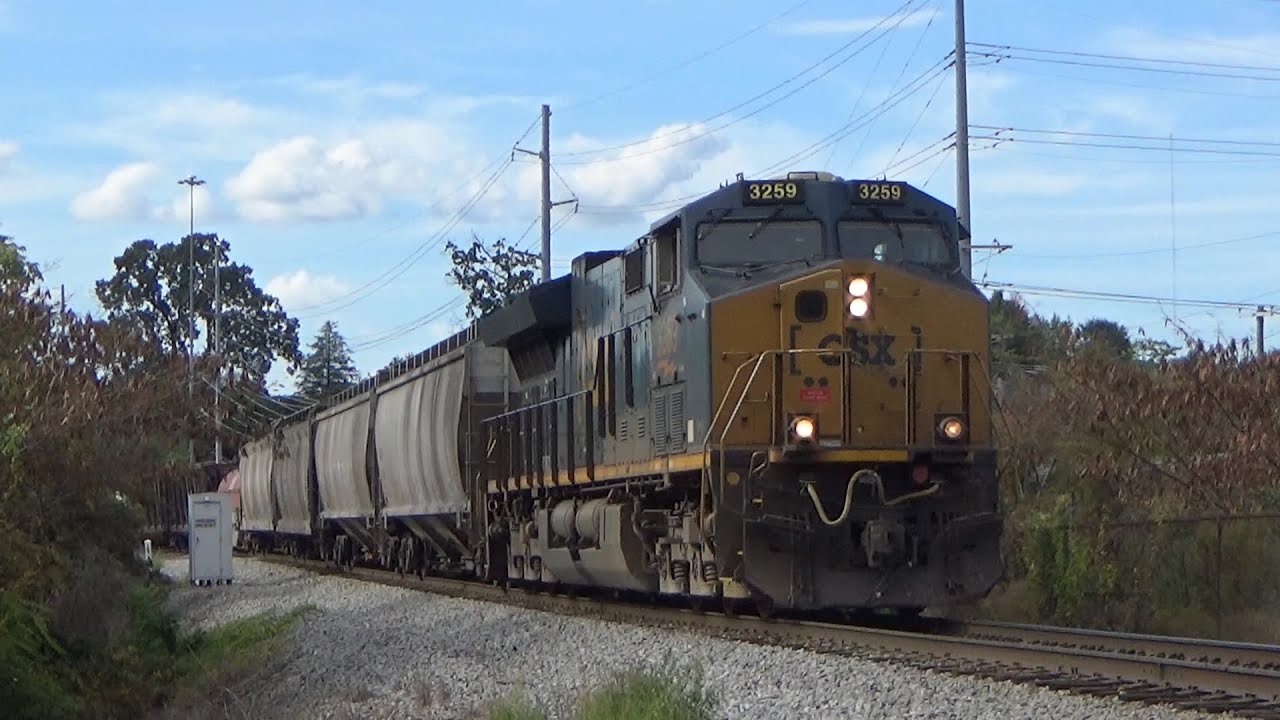 CSX ET44AH 3259 Leads Manifest M841-08 on 9/9/22 - YouTube