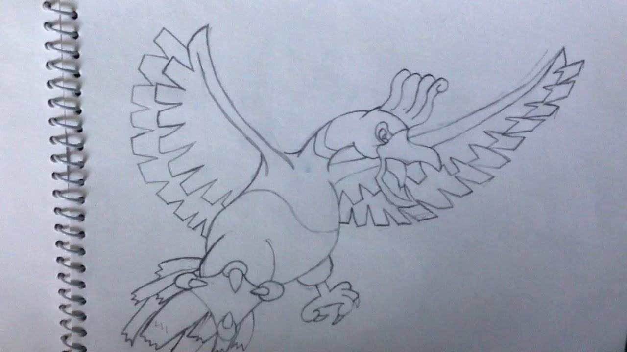 Drawing ho oh Pokémon - YouTube