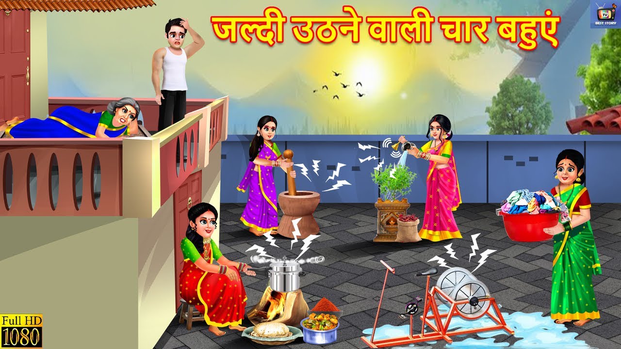 जल्दी उठने वाली चार बहुएं | Devrani Jethani | Saas Bahu | Hindi Kahani ...