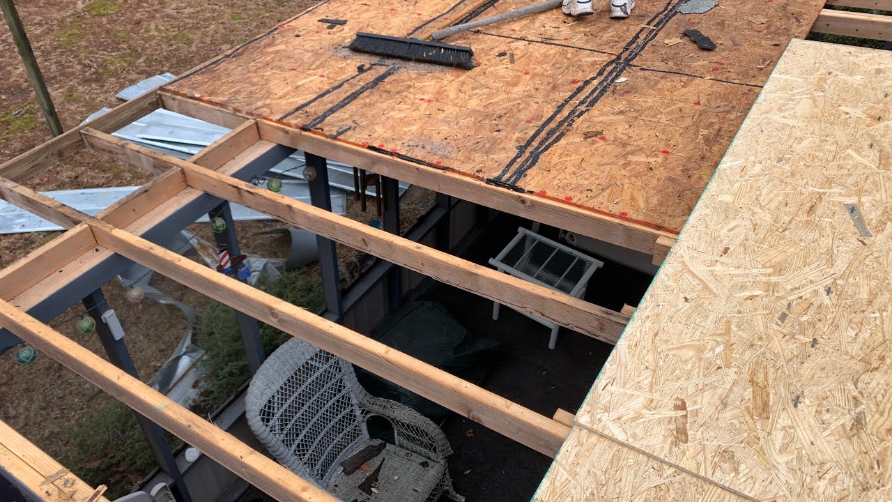 Worst mobile home roof ever this Mobile Home is in New Jersey - YouTube