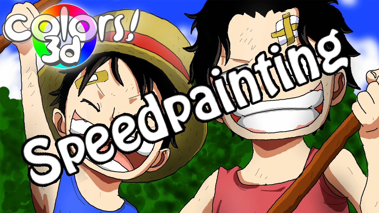 Colors! 3DS Speedpainting - Luffy & Ace - YouTube