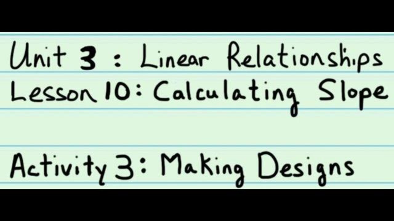 8th Grade Illustrative Mathematics: Gr. 8; U3; Lesson 10-3: Making ...