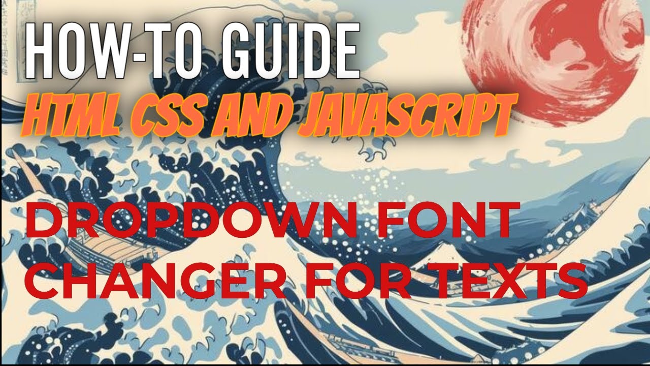 How To - DROPDOWN font (size) changer for texts! - YouTube
