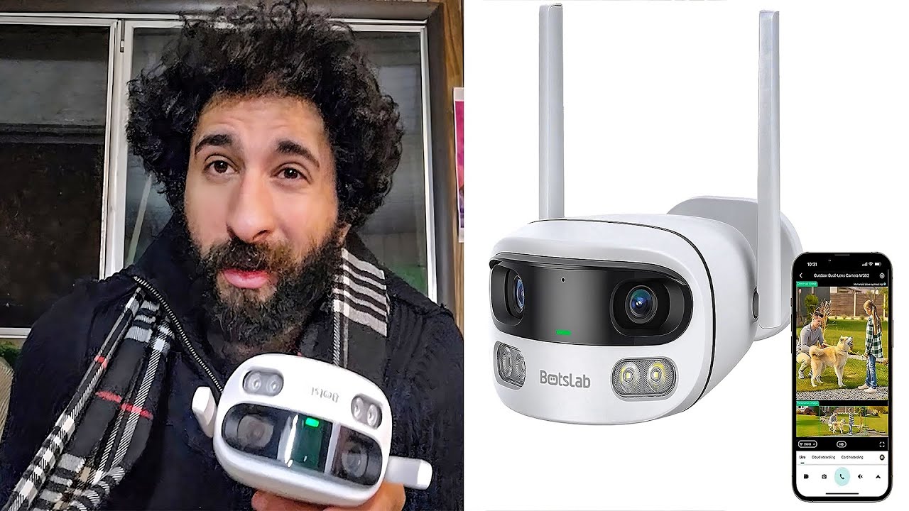 BOTSLAB Outdoor Security Camera | 4MP Dual Lens, Color Night Vision ...