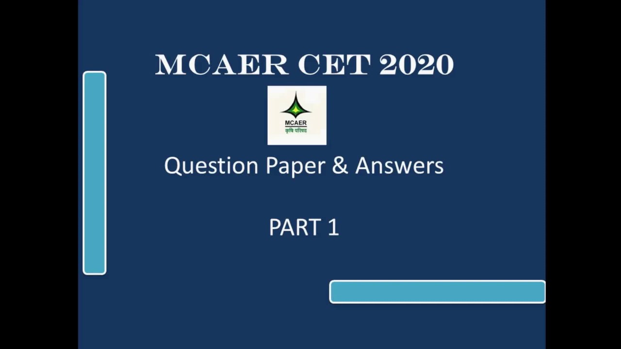 MCAER PG CET 2020 Question Paper And Answers Part 1 YouTube mcaer-pg-cet-2020-question-paper-and-answers-part-1-youtube