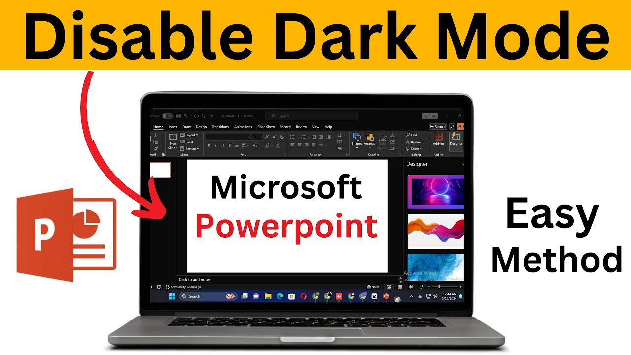 how to disable dark mode in powerpoint | turn off dark mode in ...