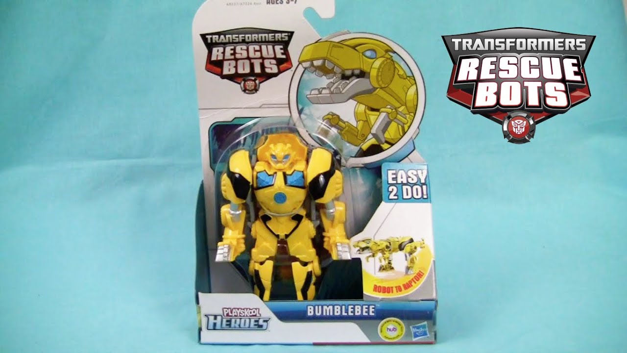 Transformer Rescue Bot Bumblebee Raptor Dino Dinosaur Toy Unboxing ...