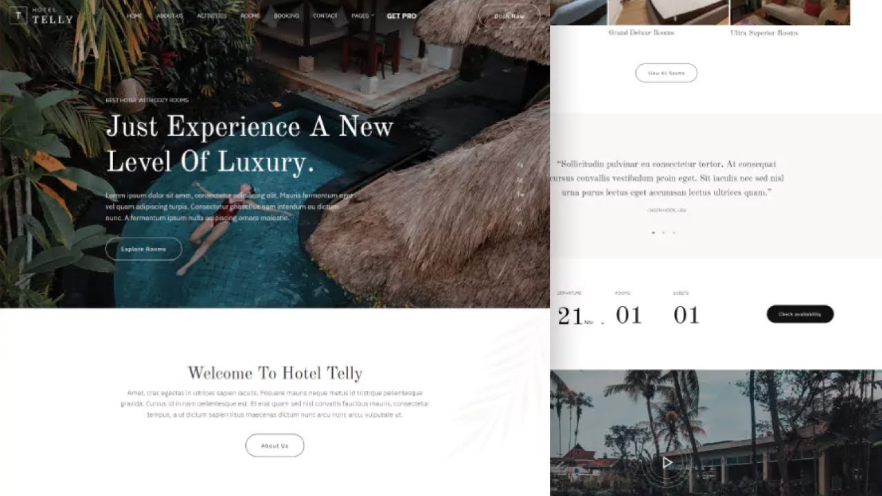 Telly | Free HTML Source Code Website for Hotel and Resort - YouTube