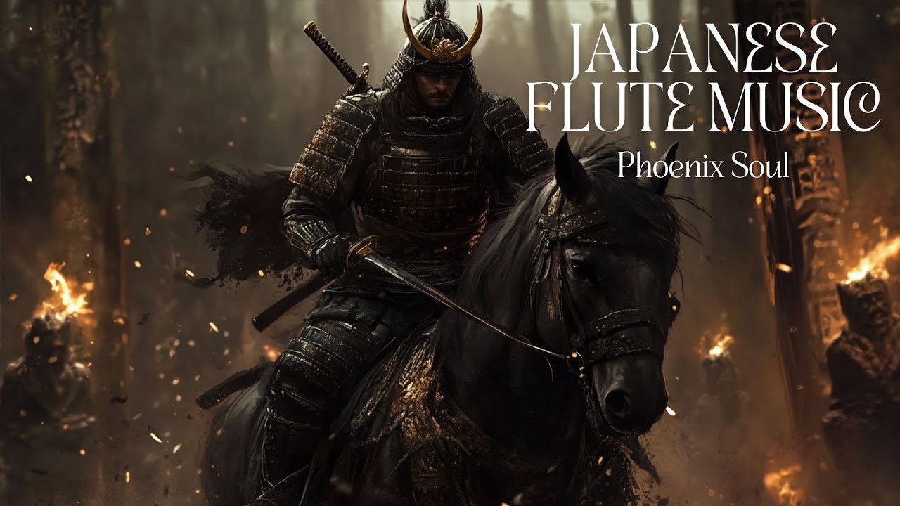 Shakuhachi Meditation Music | Samurai Crossing the Sea of Fire | Calm ...