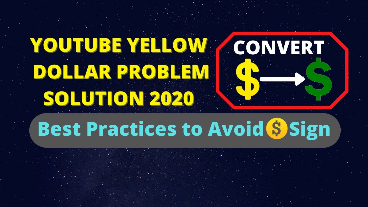 How to Fix Youtube Yellow Dollar Problem 2020 - YouTube