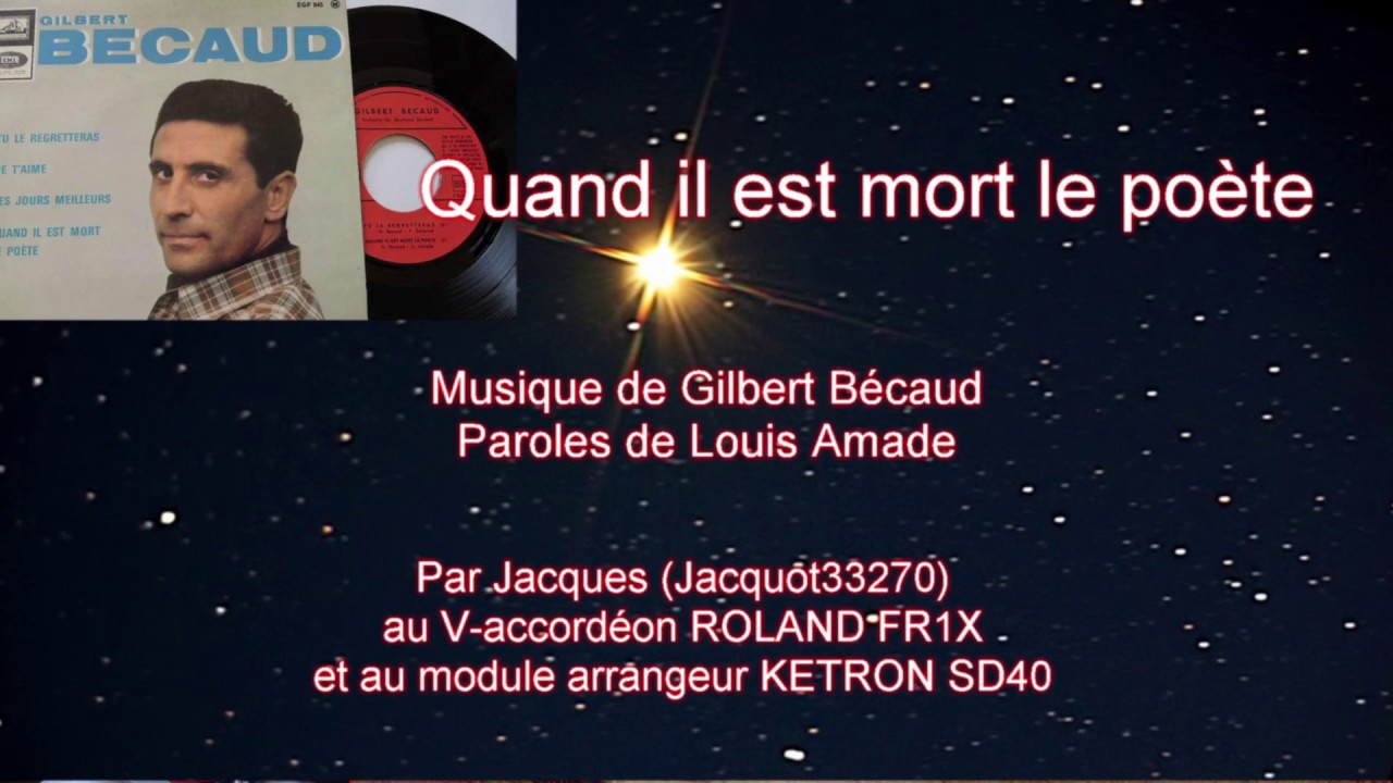 Quand il est mort le poète - YouTube