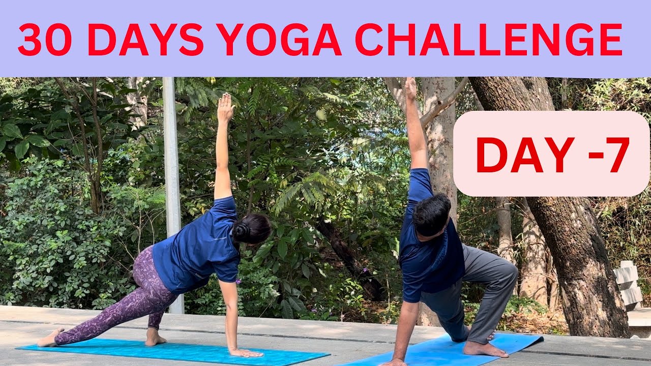 Yoga 30 day challenge | start yoga day 7 - YouTube