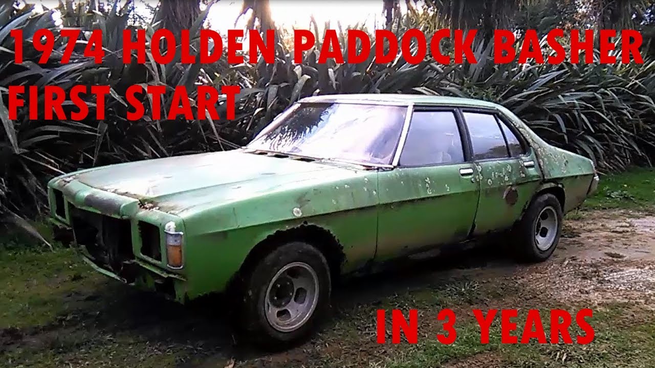 My 1974 Holden Belmont HJ Paddock Basher - First Start In 3 Years - YouTube