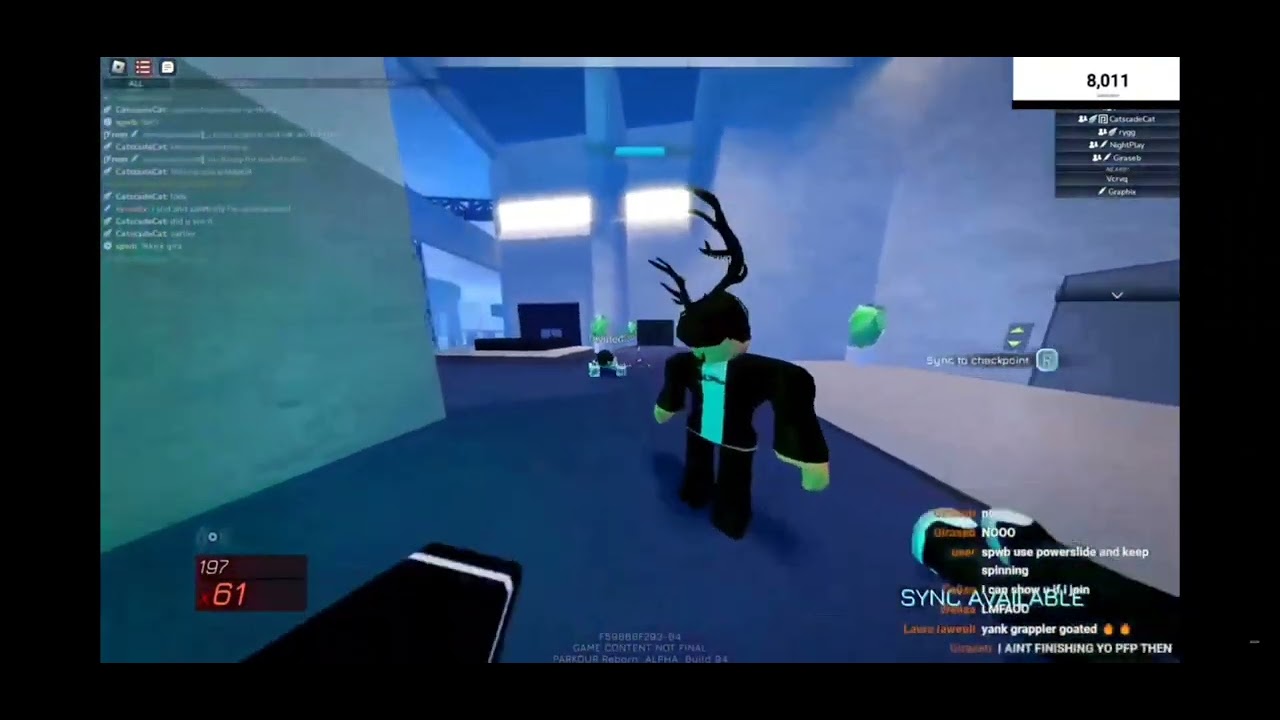 @spwwb watches as @Dividedii gets taken #roblox #parkour #parkourreborn ...