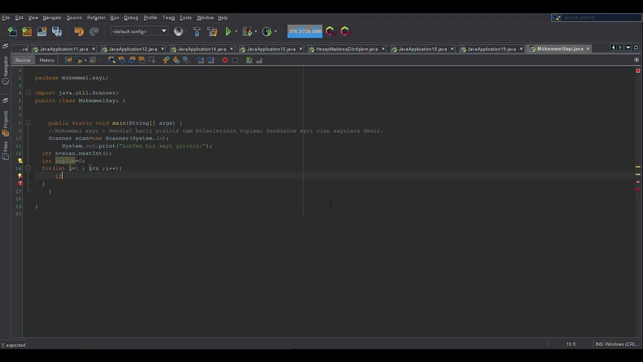 Java Örnek Proje Mükemmel Sayı Apache NetBeans IDE - YouTube