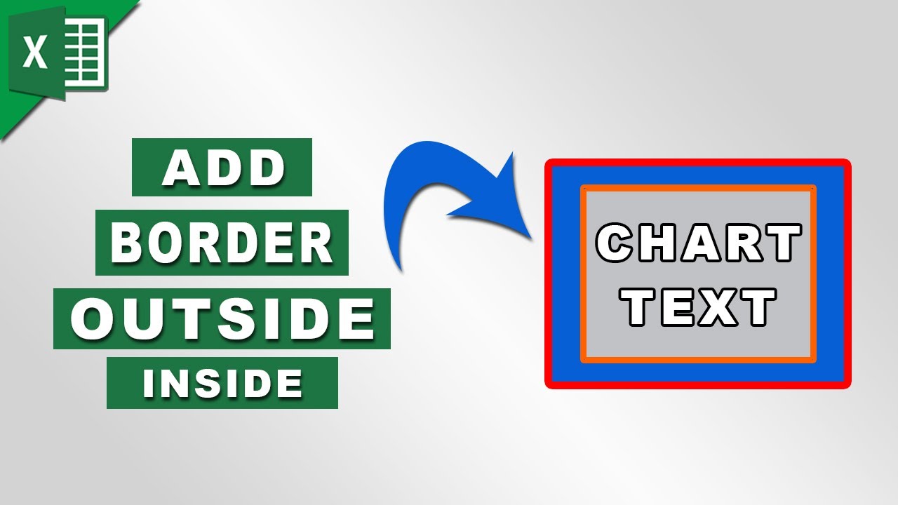 How to add outside inside chart border in excel - YouTube