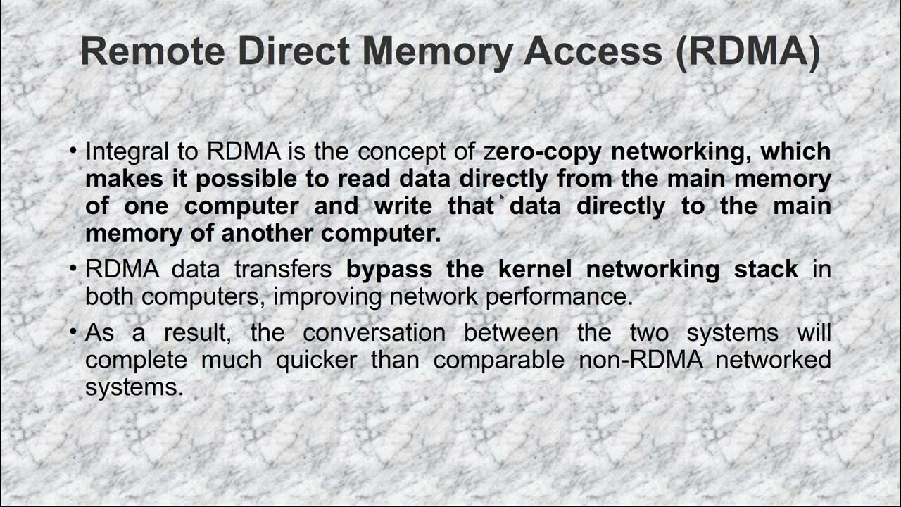 Remote Direct Memory Access(RDMA) in English - YouTube
