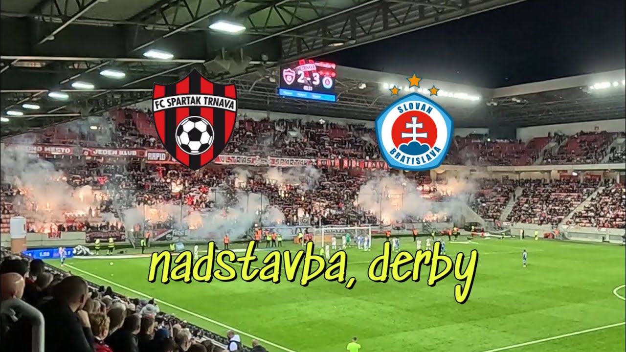 nadstavba, derby 🔴⚫FC Spartak Trnava - ŠK Slovan Bratislava 2:3 - YouTube