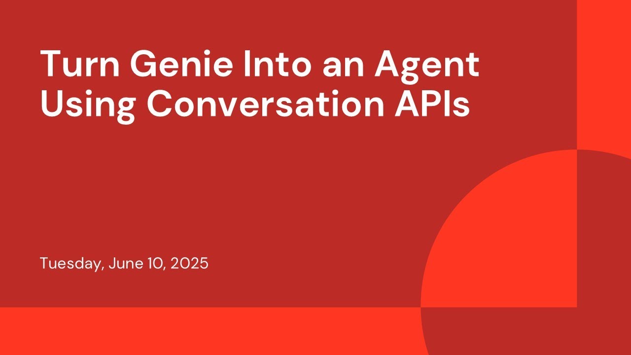 Turn Genie Into an Agent Using Conversation APIs - YouTube