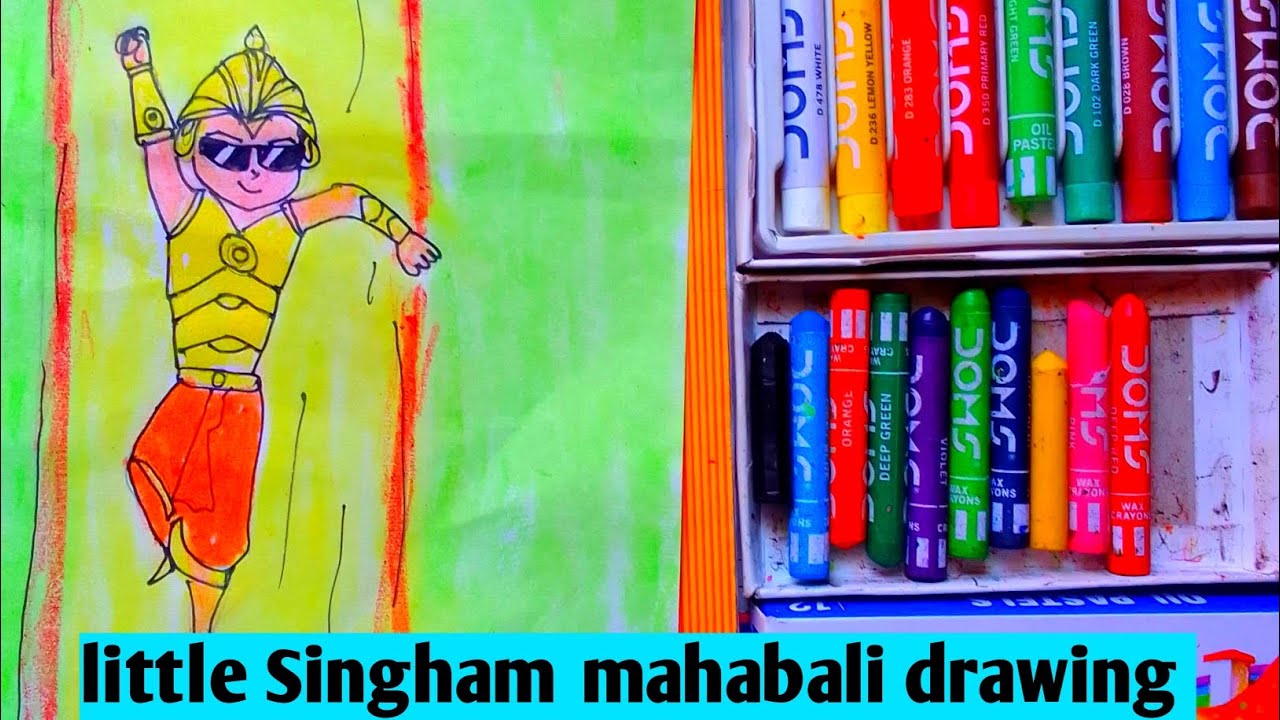 how to draw a mahabali little Singham drawing easy step-by-step aditya ...