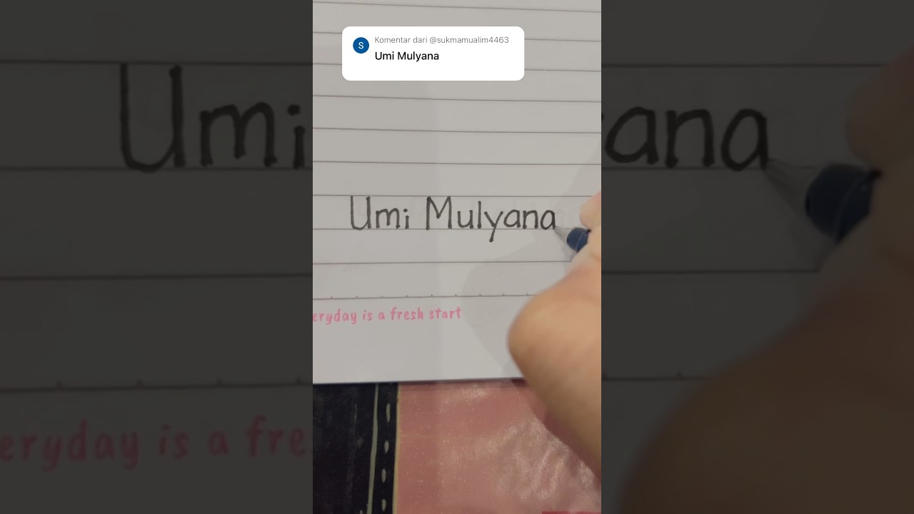 Menulis Nama Umi Mulyana | Next nama siapa? #shorts #menulis # ...