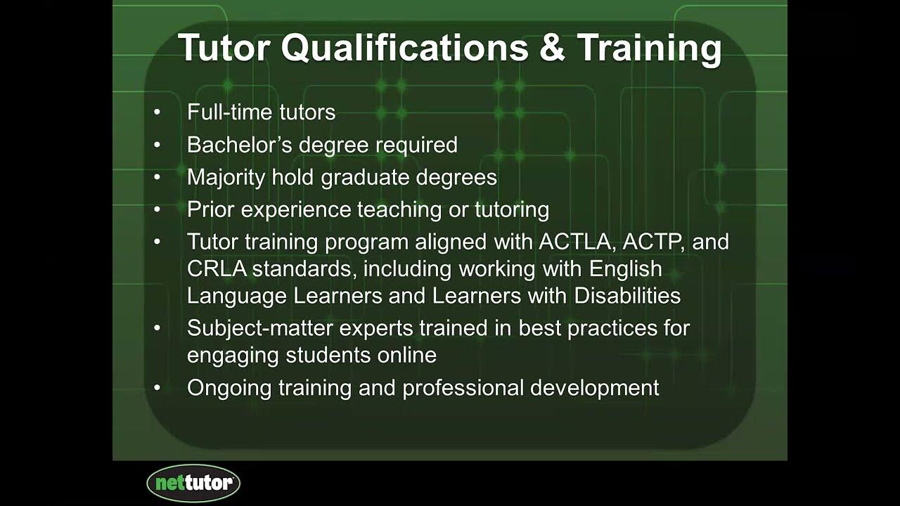 Webinar - Learn about NetTutor - YouTube