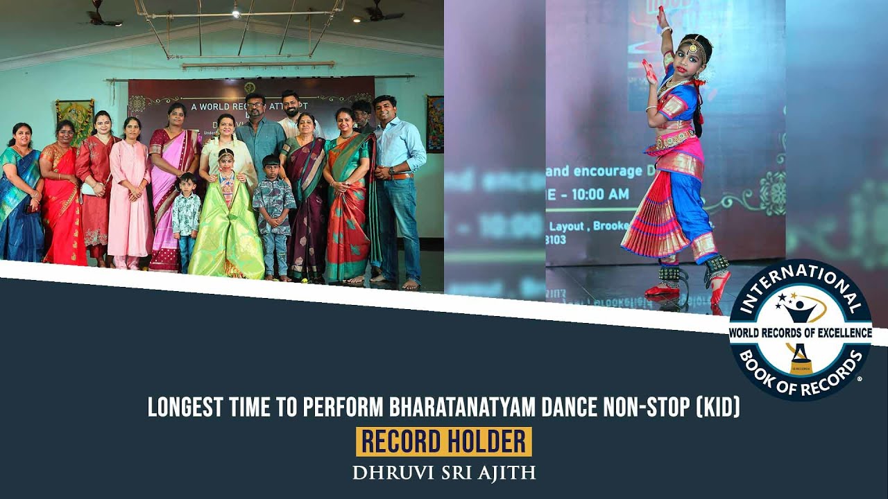 LONGEST TIME TO PERFORM BHARATANATYAM DANCE NON STOP (KID) - YouTube
