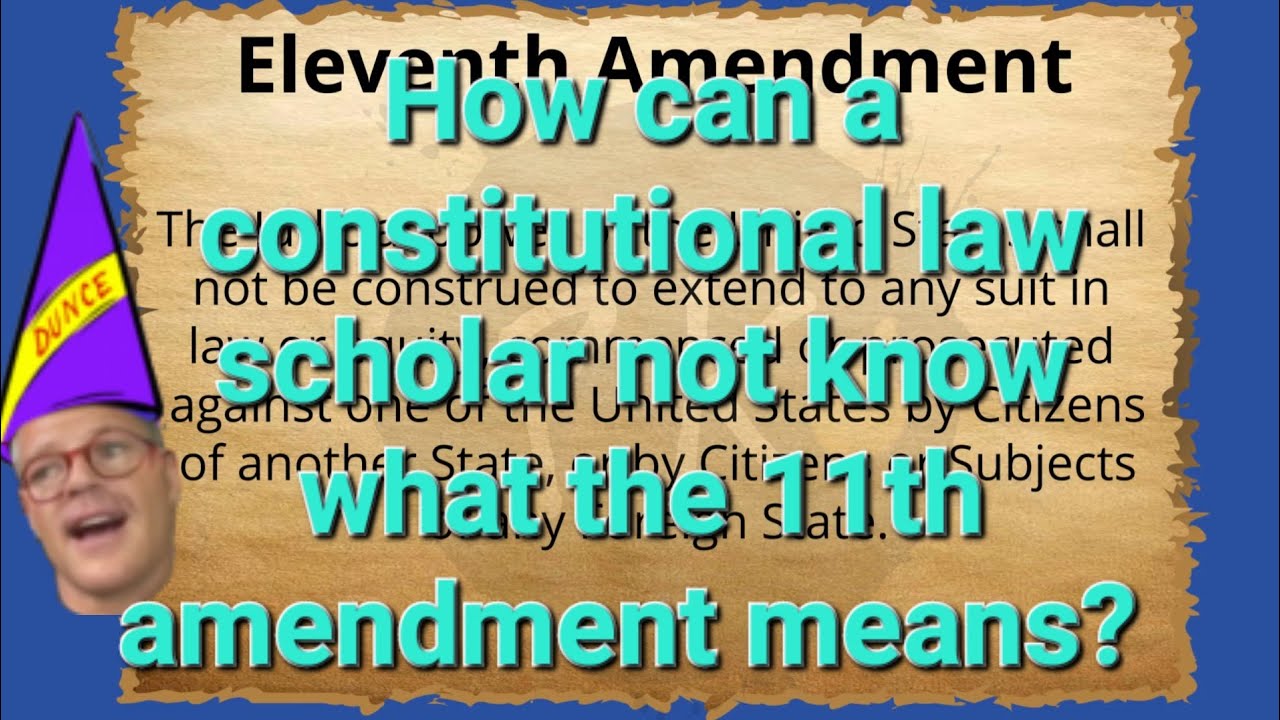 The eleventh amendment for dummies like @DeleteLawz1984 - YouTube