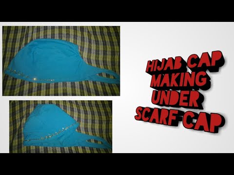 Hijab cap making/under scarf cap in easy way/another homemade hijab cap ...