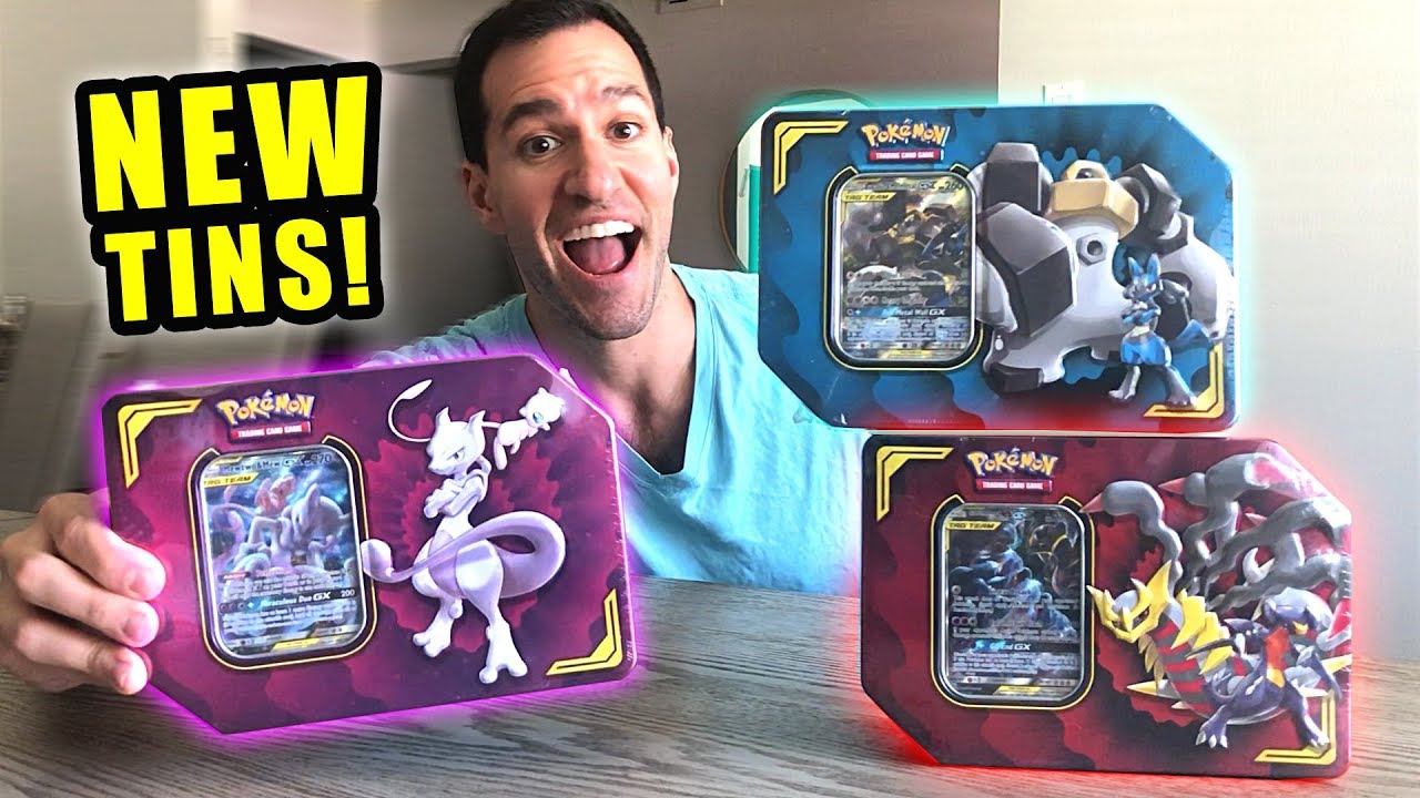 *THERE'S NEW POKEMON CARDS TINS IN STORES!* Opening ALL 3 TAG TEAM GX ...