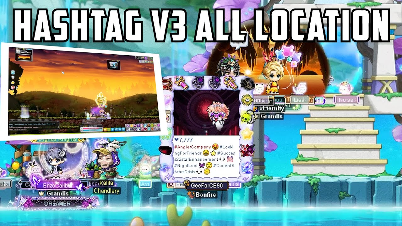 MapleStory Hashtag V3 All Background Location & 2025 Lunar New Year ...