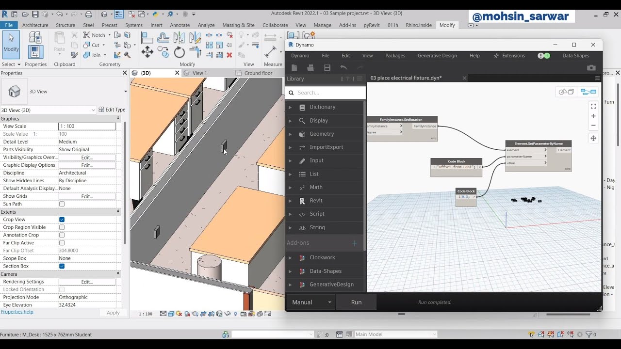 Tutorial 03 Place Electrical Fixtures Automatically Dynamo Revit Applied To Mep Revit2022