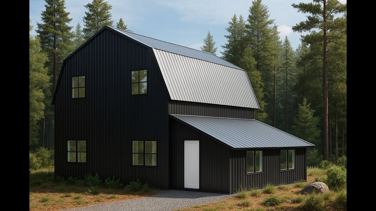 Luxury 25x40 Gambrel Roof Barndominium: Build Your Dream Home! - YouTube