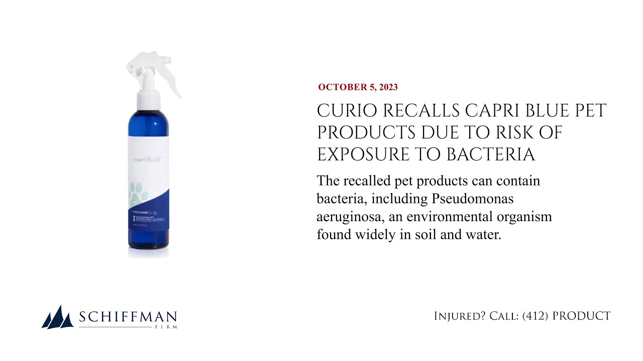 CURiO Recalls Capri Blue Pet Products Due to Risk of Exposure to ...