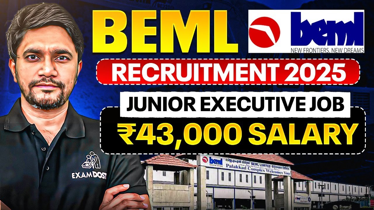 BEML Recruitment 2025 | Junior Executive Job | ₹43,000 Salary! | Khemendra - YouTube