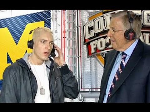 FUNNY: Rapper Eminem's awkward moment on ESPN show - YouTube