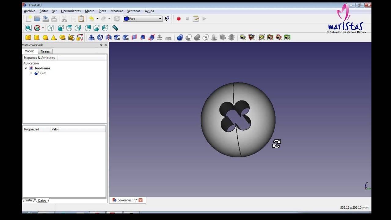 Operaciones booleanas, chaflanes y aristas redondeadas en FreeCAD v0.15 ...