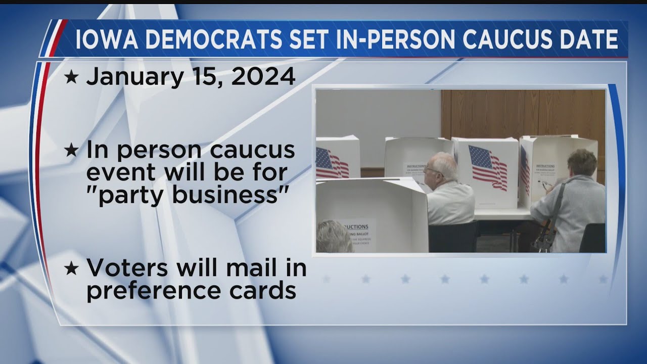 Iowa Democrats set in-person caucus date - YouTube