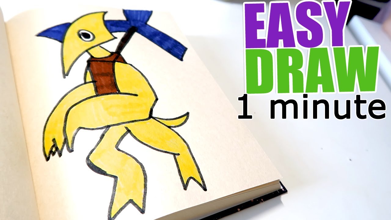 How To Draw Yellow from Rainbow Friends Chapter 2 | very FAST (1 minute ...