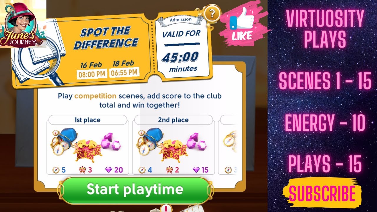 June’s Journey 🔎 Spot The Difference 🔎 February 16 - 18, 2024 Energy ...