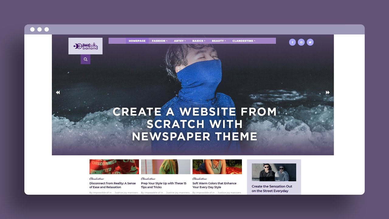 How to Create a Website from Scratch Design and Layout with Newspaper ...