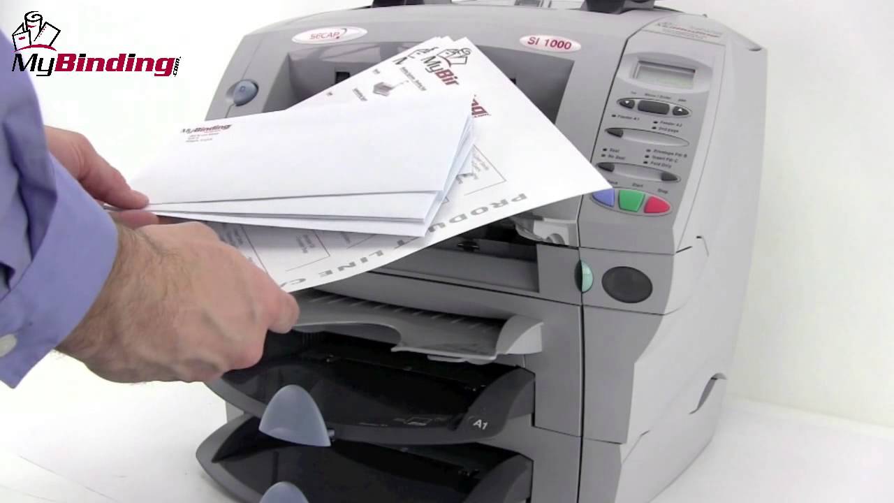 SeCap SI 1000 Automatic Paper Folder and Inserter Demo - YouTube
